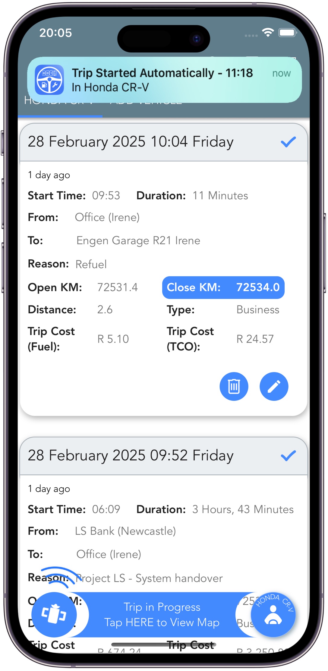 Trip Logbook - Vehicle Logbook App for South African Drivers